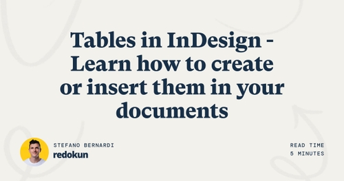 Tables in InDesign - Learn how to create or insert them in your ...