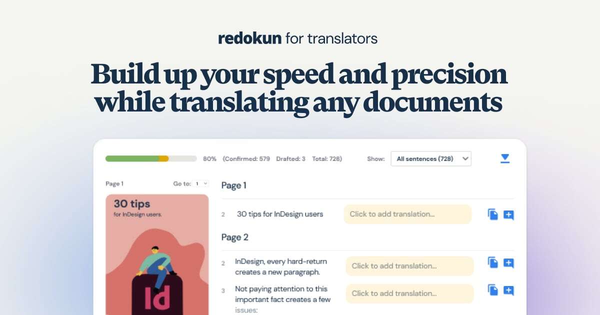 Easy To Use, Easy To Learn. Become Faster At Translating. | Redokun
